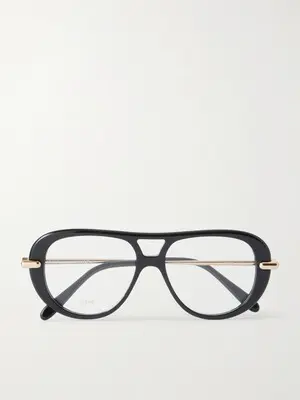 Loewe Slim Aviator-style Sunglasses - Black
