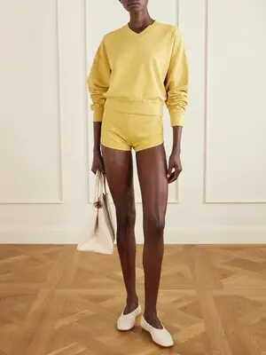 Eterne Cotton-jersey Shorts - Yellow