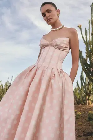 ATOIR Pepper Midi Dress - Pink/white