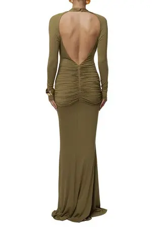JLUXLABEL Maxi Dress With Open Back And Ruching
