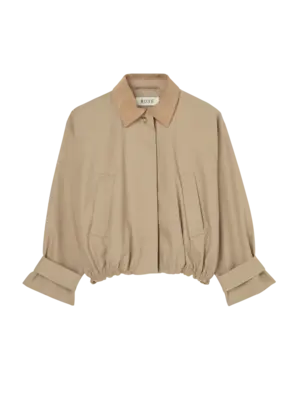 RÓHE Suede Collar Blouson Jacket - Sand