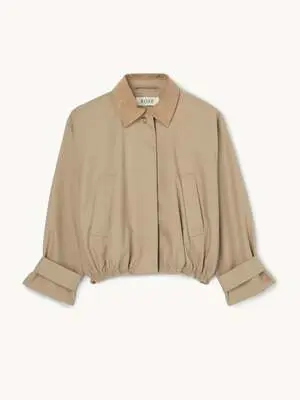 RÓHE Suede Collar Blouson Jacket - Sand