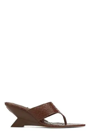 NAKED WOLFE Stampede Wedge Sandals - Brown