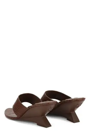 NAKED WOLFE Stampede Wedge Sandals - Brown
