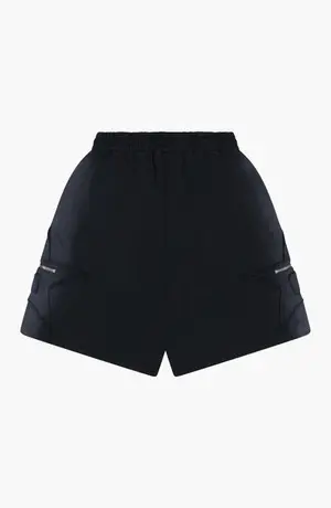 ROBERTO VINO Star-cut Overlay Cotton Utility Shorts