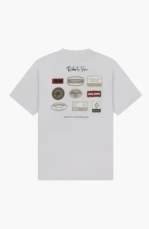 ROBERTO VINO Patches Oversize Cotton Tee - White