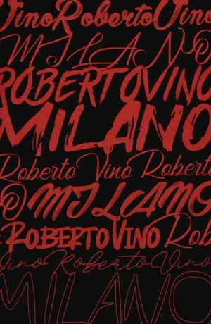 ROBERTO VINO Big Writing Milano Slim Fit Tee - Black