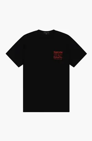 ROBERTO VINO Big Writing Milano Slim Fit Tee - Black