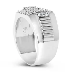 HAUS OF BRILLIANCE 1.00 Cttw Diamond Multi-row Band Ring