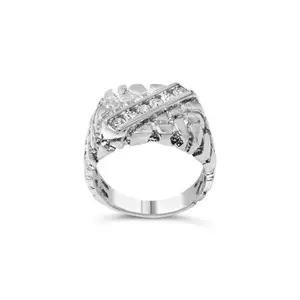 HAUS OF BRILLIANCE Sterling 1/3 Carat Diamond Nugget Ring - Silver