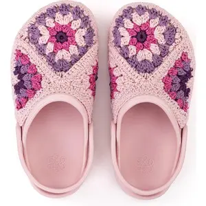 THE SAK Crocheted Clogs With Ankle Strap Orchid Patch