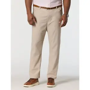 OAK HILL BY DXL Linen-blend Tech Pants - Light Tan