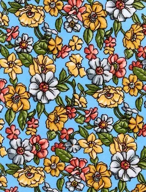 SYNRGY BY DXL Big & Tall Printed Floral Neck Tie - Blue