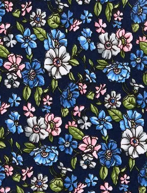 SYNRGY BY DXL Big & Tall Printed Floral Neck Tie - Navy