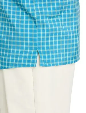 HARBOR BAY BY DXL Big & Tall Microfiber Plaid Sport Shirt V2