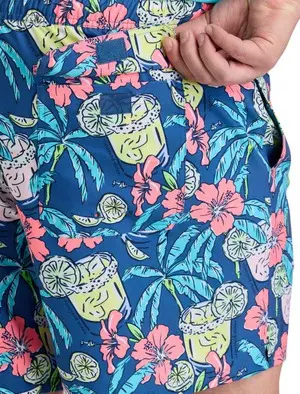 Vineyard Vines Big & Tall Printed Swim Trunks - Moonshine