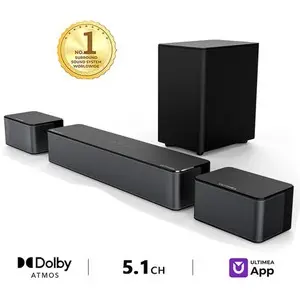 ULTIMEA Poseidon M4t 5.1 Dolby Atmos Sound Bar - Black