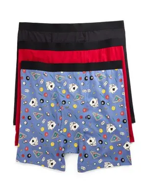 HARBOR BAY BY DXL Big & Tall 3-pk Active Stretch 4 Inch Boxer Briefs V4 - Party Pack