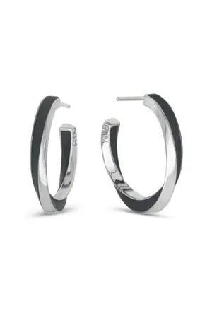 NABS AND BABS Nabs And Babs Lilo Color Petite Hoops Black