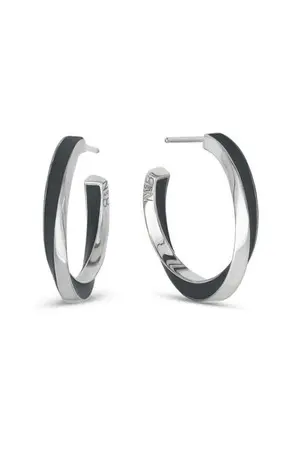 NABS AND BABS Nabs And Babs Lilo Color Petite Hoops Black