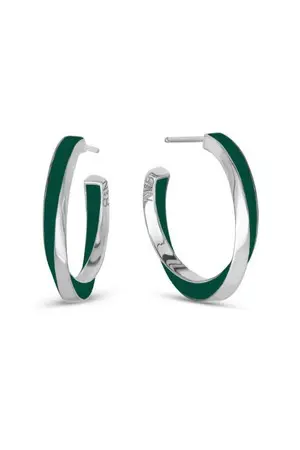 NABS AND BABS Nabs And Babs Lilo Color Petite Hoops Pine Shadow