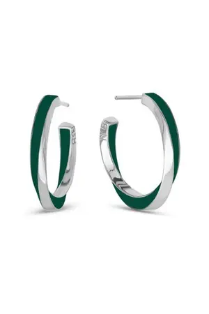 NABS AND BABS Lilo Color Petite Hoops - Pine Shadow