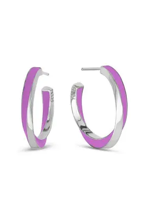 NABS AND BABS Nabs And Babs Lilo Color Petite Hoops Purple