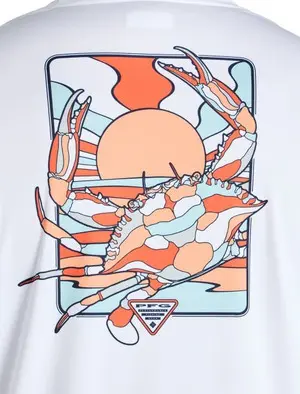 Columbia Big & Tall Long-sleeve Graphic T-shirt - White