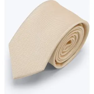 KNOTTERY & CO Knottery & Co. Mulberry Silk Twill Neck Tie Beige