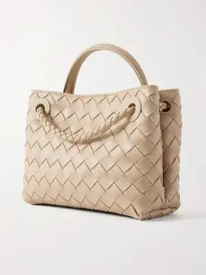 Bottega Veneta Mini Andiamo Intrecciato Leather Tote - Neutrals