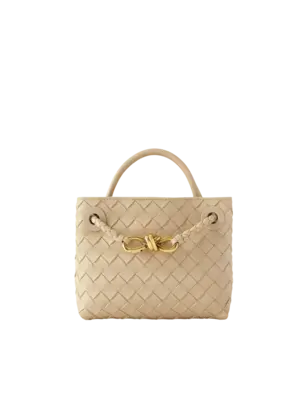Bottega Veneta Mini Andiamo Intrecciato Leather Tote - Neutrals