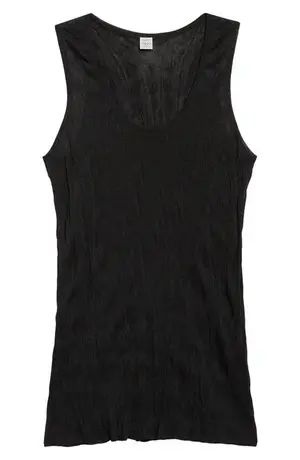 TOTEME Crinkled Sweater Tank - Black