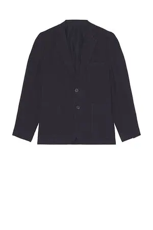 PERCIVAL Tailored Linen Blazer - Navy