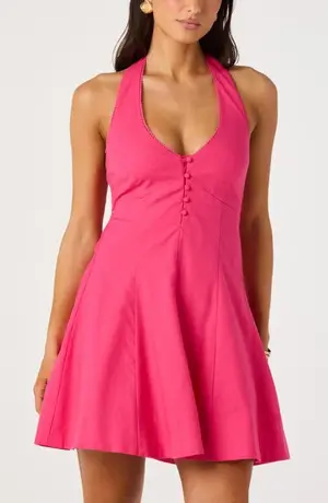 Astr The Label Esme Halter Mini Dress