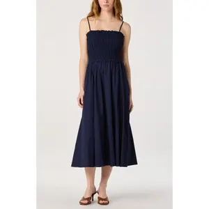 Astr The Label Harper A-line Dress - Navy