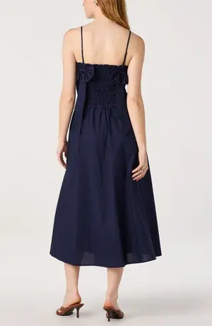 Astr The Label Harper A-line Dress - Navy