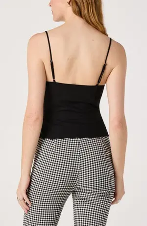 Astr The Label Odette Scallop Hem Camisole - Black