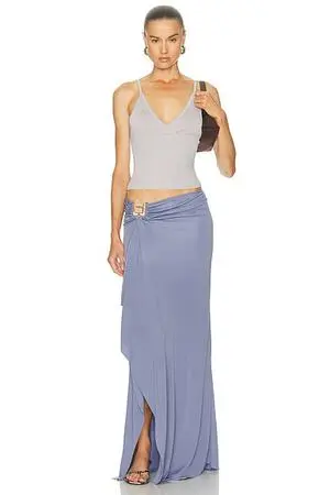 DEIJI STUDIOS Cross Panel Knit Top - Soft Lilac