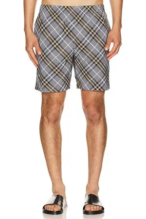 Burberry Check Swim Short - Wave Blue Check