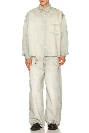 WON HUNDRED Maza Printed Denim Shirt
