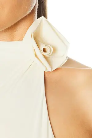MAYGEL CORONEL Halterneck Rosette Dress