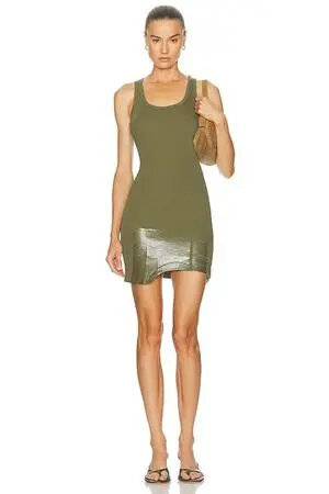 MAISON MARGIELA Mini Tank Dress - Olive
