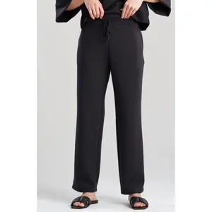 Natori Udon Scuba Knit Pajama Pants - Black