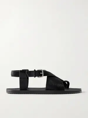 A.emery Ora Pony Hair Sandals - Black