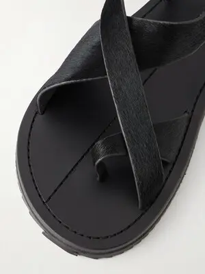 A.emery Ora Pony Hair Sandals - Black