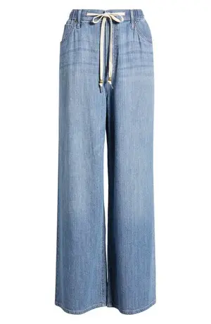 CITY BLUES Drawstring Wide Leg Jeans