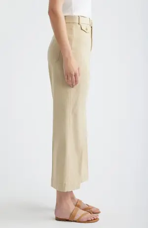 Spanx Easy Flare Crop Cotton Blend Pants - Sandbar