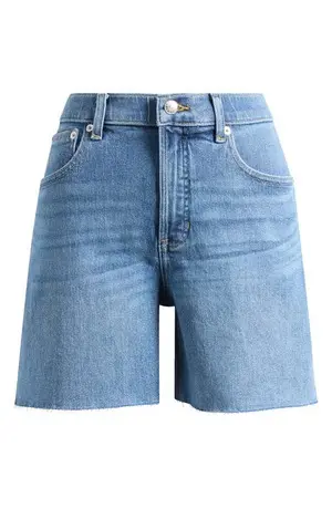 Spanx High-waisted Denim Cutoff Shorts