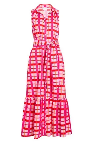 SUGARLIPS Plaid Sleeveless A-line Dress