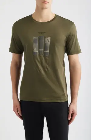 BOSS Porsche Spirit 70 Cotton Graphic T-shirt - Open Green